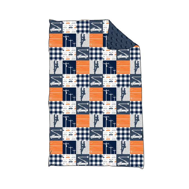 preorder BL0075 Power pylon Orange baby blanket – zhihao