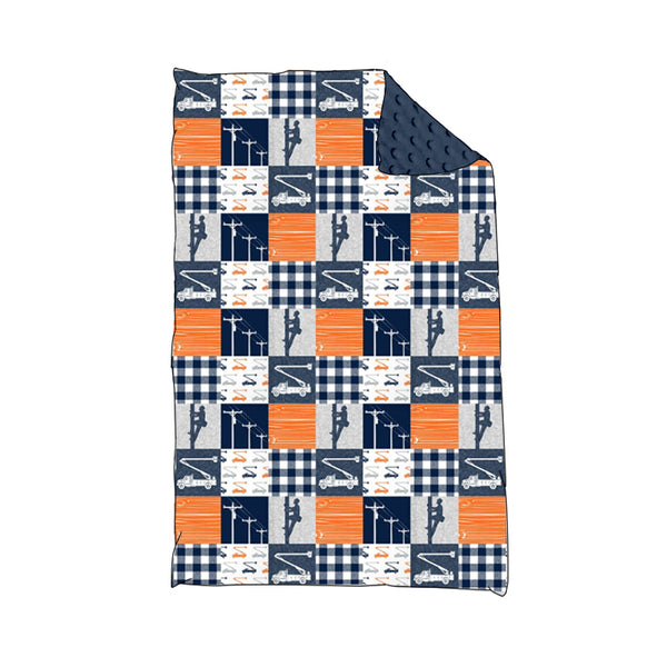 preorder BL0075 Power pylon Orange baby blanket – zhihao
